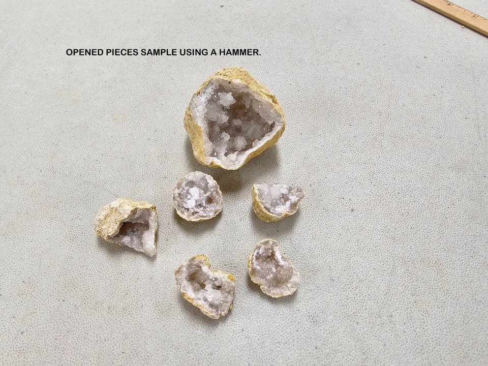 Break Your Own Geodes Unbroken Quartz Crystal Geode with Sparkly ...
