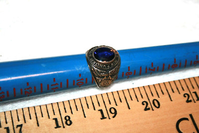 WW2 UNCAS Sterling Air Force Ring Blue stone Size 8.25 | eBay