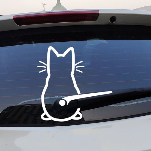 Funny Dog Cat Car Sticker Rear Window Wiper Sticker Back Windscreen ...