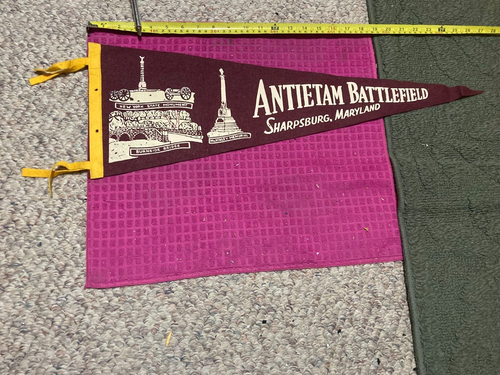 Rare VTG FULL SIZE Antietam Battlefield BANNER Pennant SHARPSBURG ...