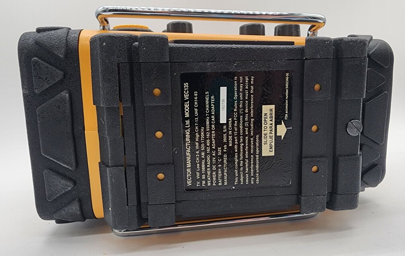 Vector Toughbrite Storm Tracker VEC135 TV Lantern Am FM Radio Weather ...