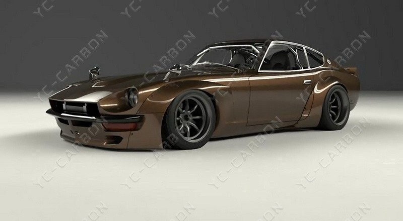 FRP RB Body Kit Beam Lip Fender Flare Wing for 1970-78 Datsun 240Z 260Z ...