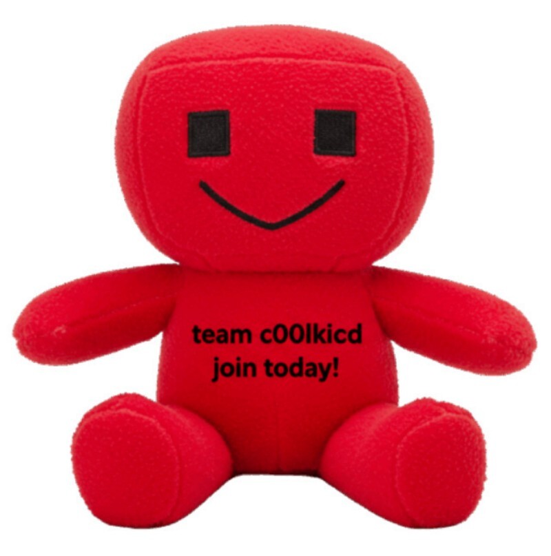 Forsaken C00lkicd Red Cool Kids Cuddle Plush Buddy Toy Stuffed Animal ...