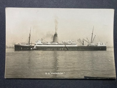 SS Mataroa Built by Harland & Wolff Real Photo Vintage Steamship ...