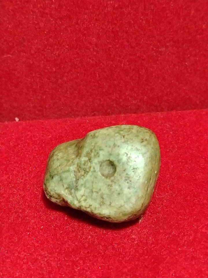 Pre-Columbian Olmec Mask Beautiful MEZCALA FACE GREEN STONE Aztec Maya ...