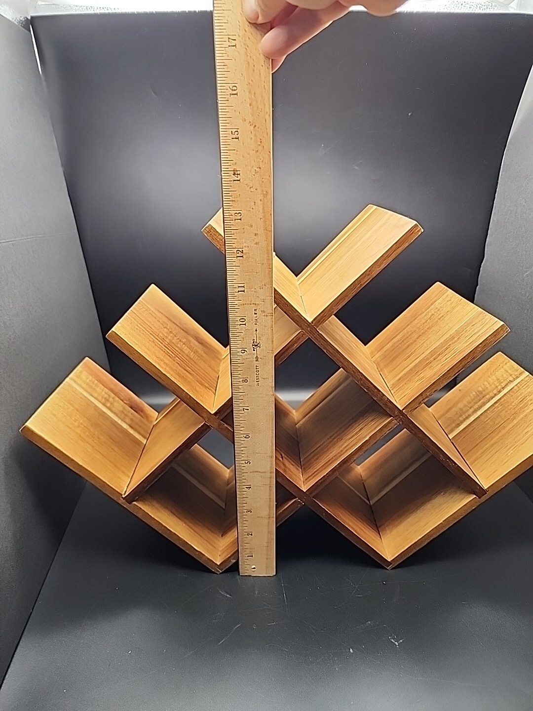 Threshold Acacia Wood 8 Bottle Wine Rack Bottle Holder Modern 2013 | eBay