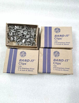 BAND-IT CLIPS 316 STAINLESS STEEL 1/4 INCH 6.35mm (LOT OF 4 BOX) | eBay