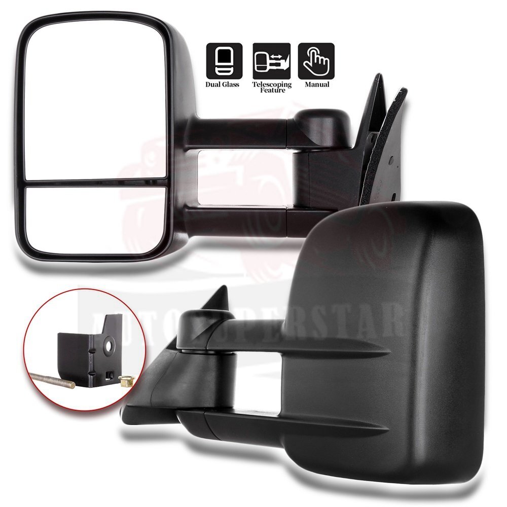 Pair Set Towing Manual Side View Mirrors Truck For Chevy C1500 C2500 ...