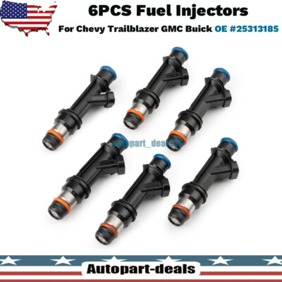 Set(6) Fuel Injectors FJ319 For Chevrolet Trail Blazer GMC Envoy 4.2L ...