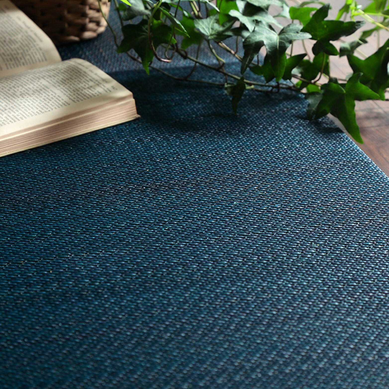 IKEHIKO Japanese rush grass Tatami Mat 70×70cm Rug Carpet Floor Navy ...