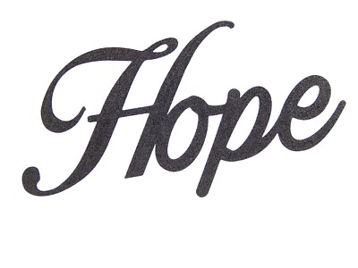Hope Word Art Sign Home Kitchen Decor Wall Hanging Cursive Script ...