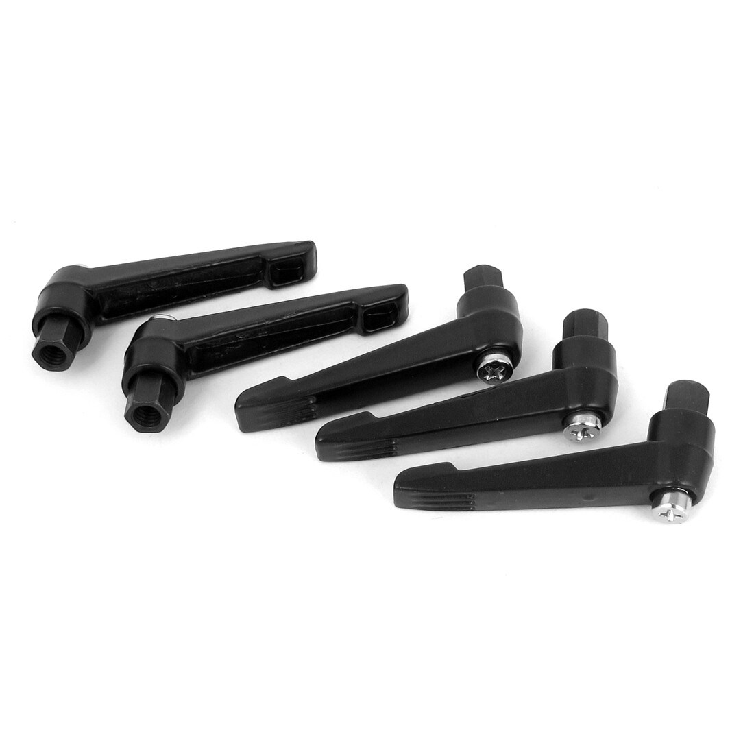 5pcs M6 Female Thread Adjustable Handle Lever Grip Black for Machine ...