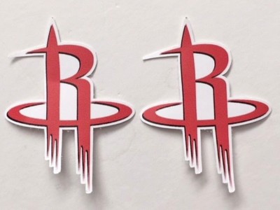 2x Houston Rockets Car Bumper Laptop Wall Vinyl Die Cut Stickers Decals ...