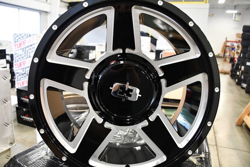 Single 20x9 Vision Vision Empire 390 Gloss Black Milled spoke Wheel ...