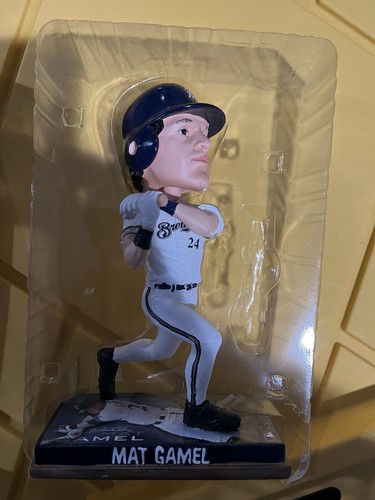 RARE Mat Gamel FOCO Forever collectibles Brewers Bobblehead Missing Bat ...