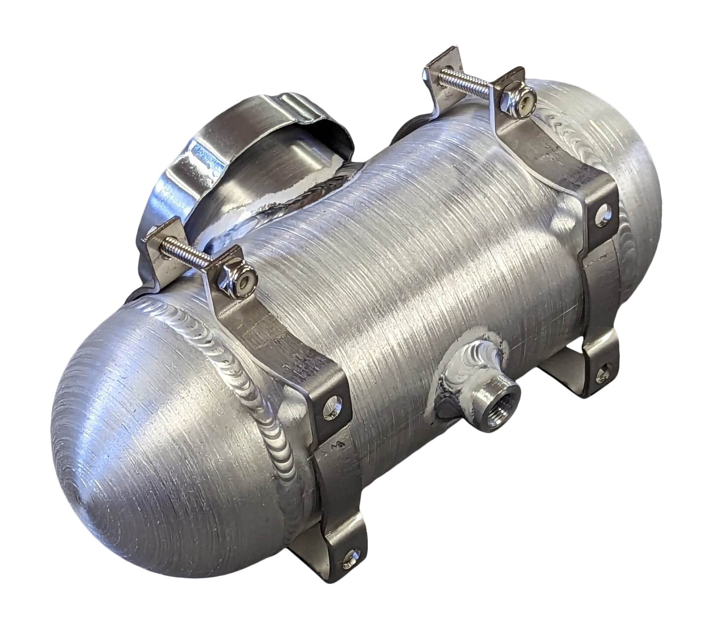 3x10 Center Fill Spun Aluminum Gas Tank Domed End Caps -Mower Go Kart ...