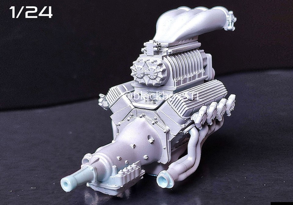 Blown BBC 572 Engine - 1/24 - 3D Printed - Black Box | eBay