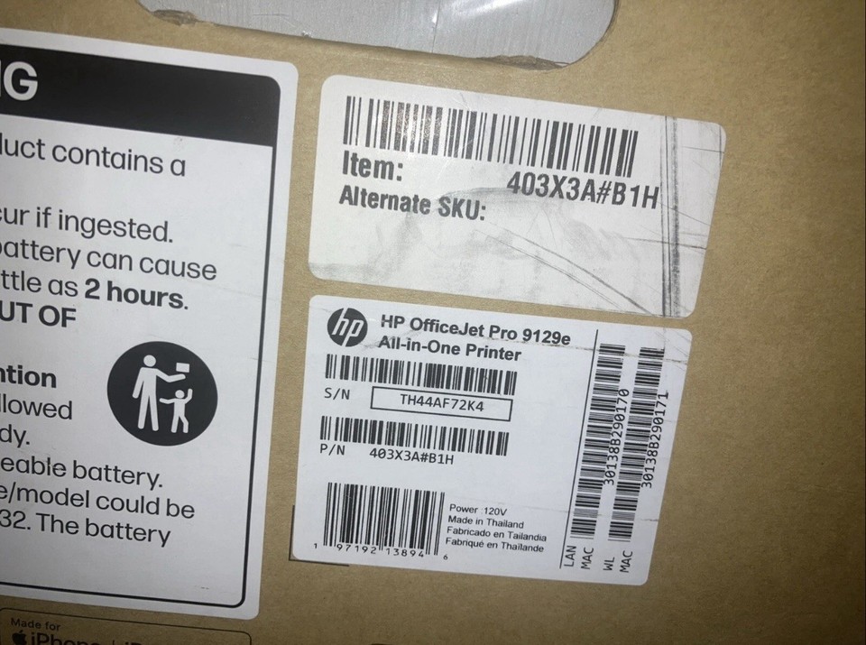 HP OfficeJet Pro 9129e All-In-One Inkjet Multi-Color + PRINT/SCAN/COPY ...