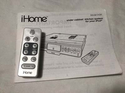 Genuine iHome iH36 iH36W Remote Control Under Cabinet Kitchen System ...