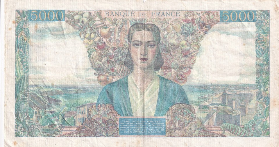 5000 Francs Empire Français - 13-08-1942 - Série O.77 | eBay