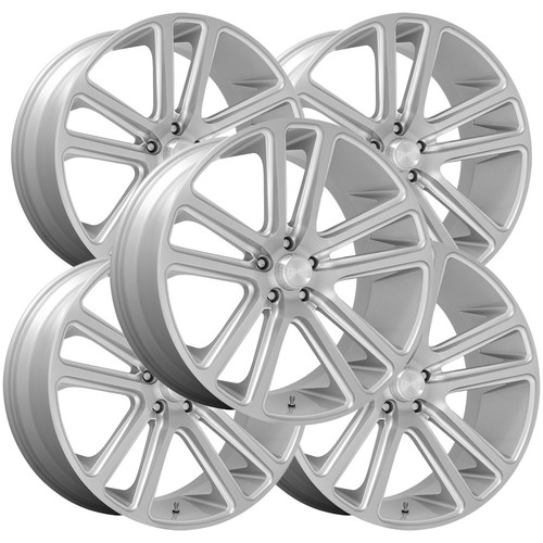 (Set-5) Dub S257 Flex 24x10 5x5" +10mm Brushed Wheels Rims 24" Inch ...