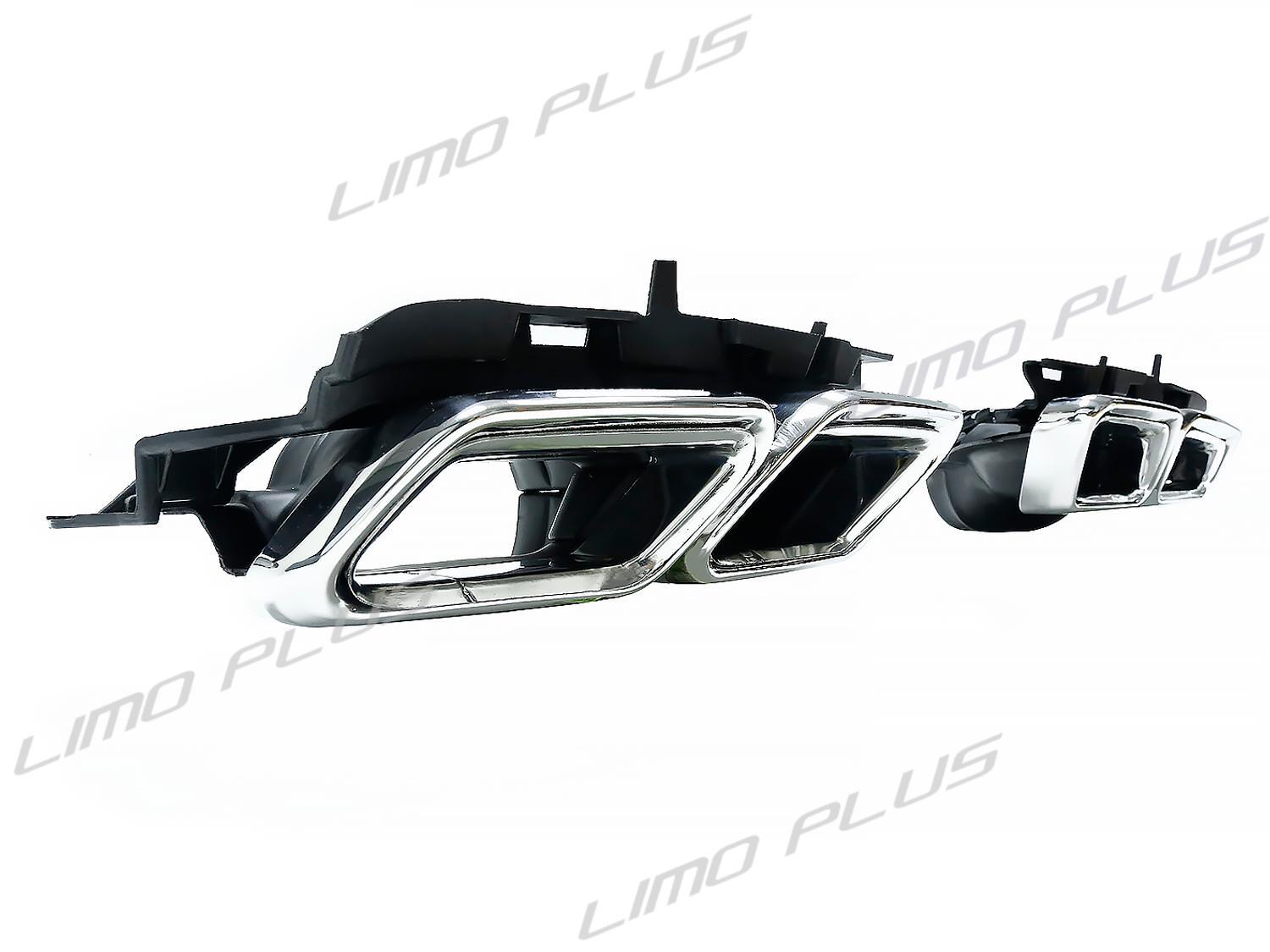 For Mercedes W212 E200 E550 E63 20142016 Rear Diffuser + Silver Exhaust ...