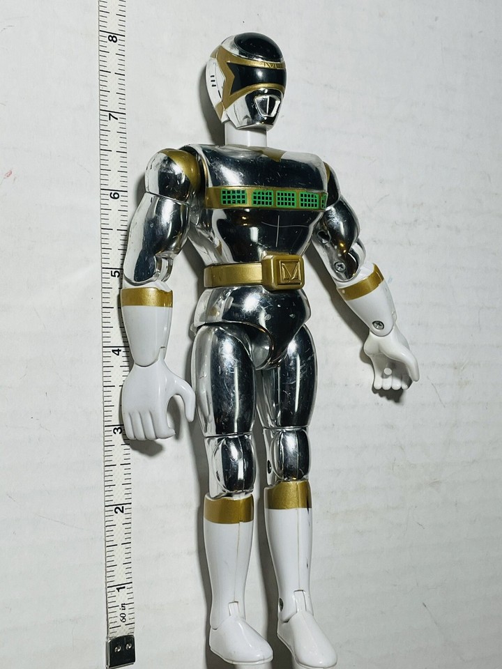 Vintage 1998 MMPR Power Rangers Talking Silver Ranger 8" Action Fig ...