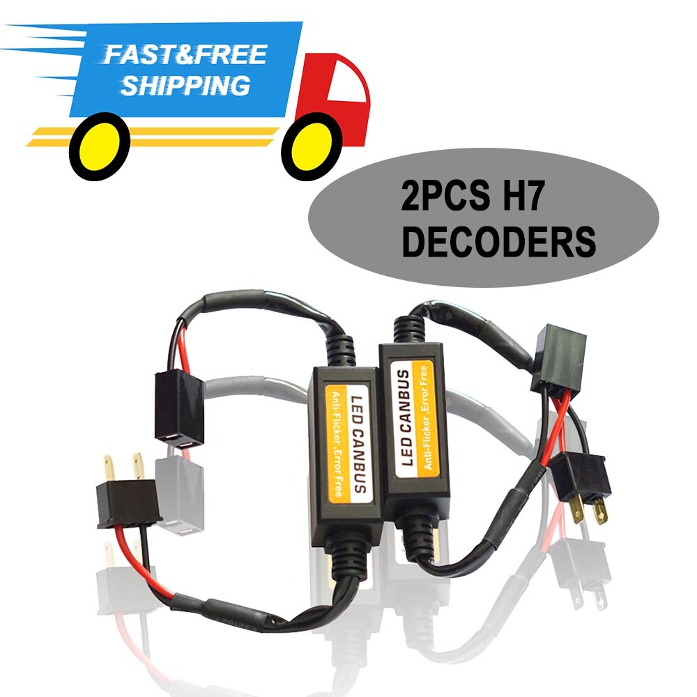 2x H7 LED Anti Flicker Adapter Scheinwerfer Birnen Canbus Fehler Free ...