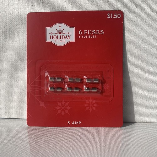 3 Amp Fuses for Christmas Light Strings 1 pack of 6 Replacement 3/8 ...