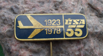 1978 CSA Czechoslovakia Czech Airlines 55th Anniversary Pin Badge | eBay