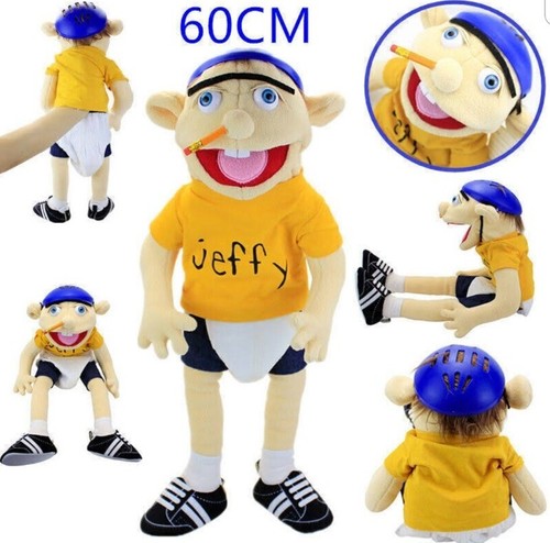 60cm Puppet Jeffy Hat Puppet Hand Plush Cosplay Toy Game Stuffed Doll ...