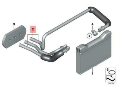 BMW F01 F01N F02 F02N F03 HEATER RADIATOR SET PIPE M 64119187284 NO ...