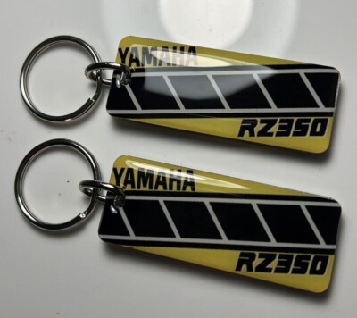 Yamaha RZ 350 Yellow Black Motorcycle Key Chain 2 Pack | eBay