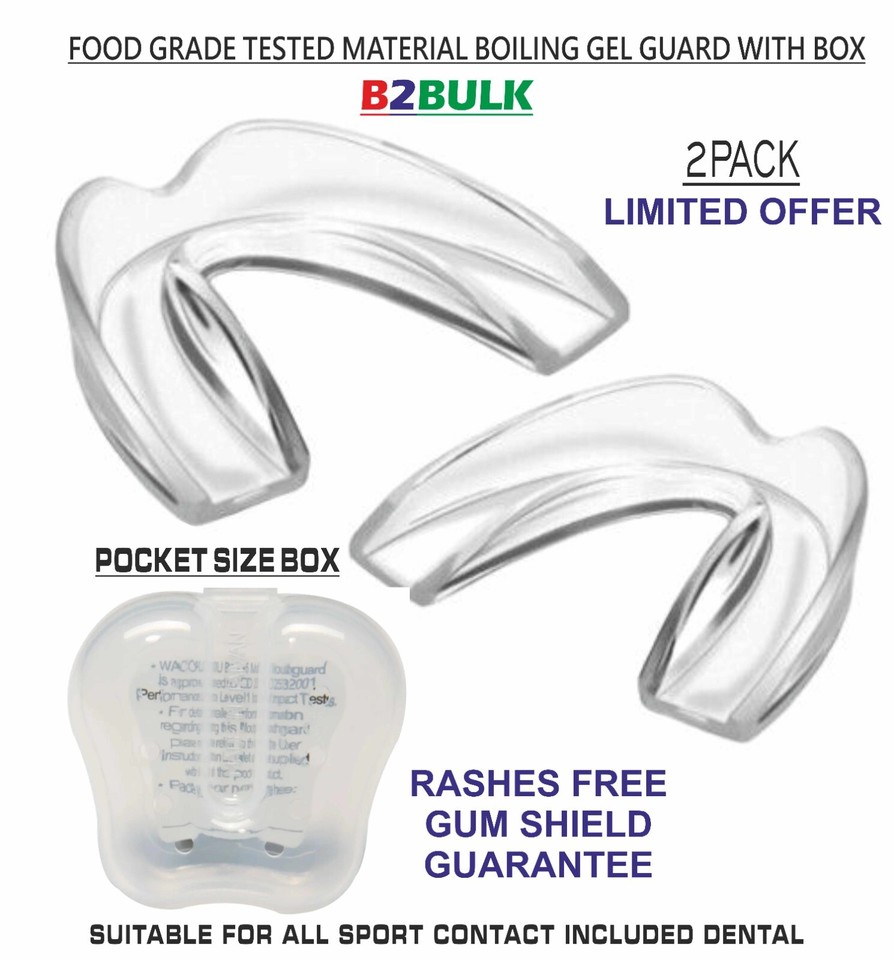 Gum Shield Dental Clear Mouth Guard Gel Night Teeth Grinding - 2PCS ...