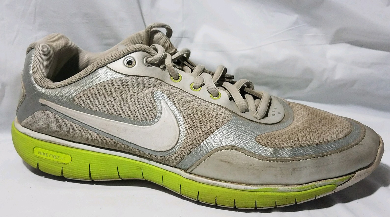 Nike Free Flywire Everyday Fit 429844 Silver Green Running Shoe Wmns 8 ...