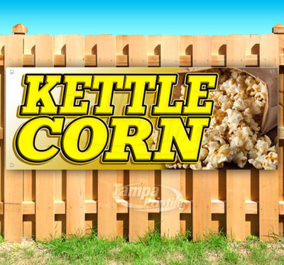 KETTLE CORN Advertising Vinyl Banner Flag Sign Many Sizes FAIR CARNIVAL ...