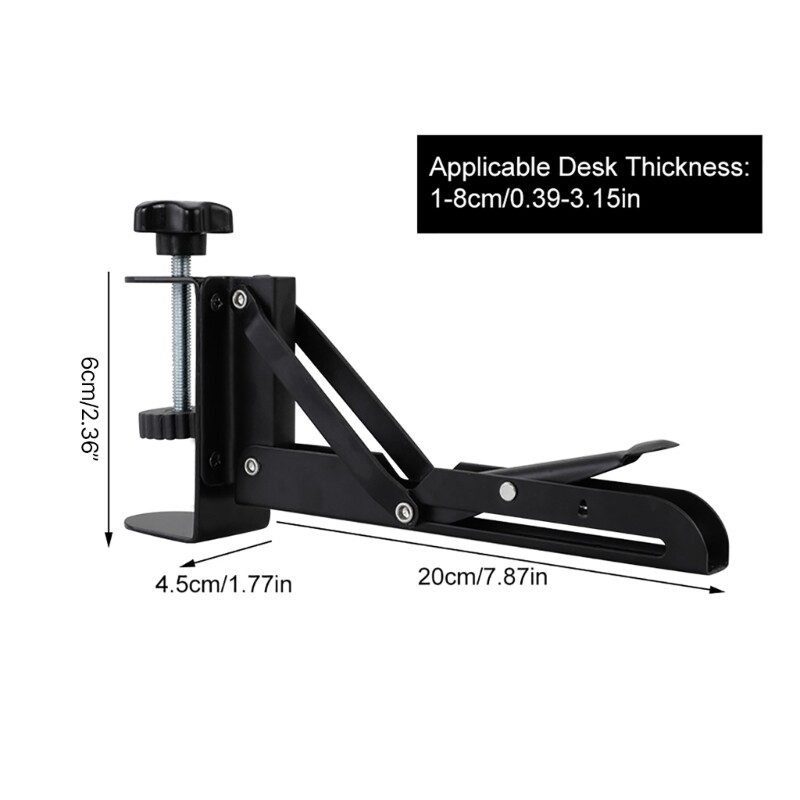 Folding Shelf Brackets Table Top Extension Clip Clamp On Folding ...