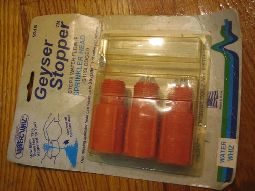 Geyser Stopper by Water Whiz, 9316, Lawn Sprinkler Water Saver, Pkg of ...