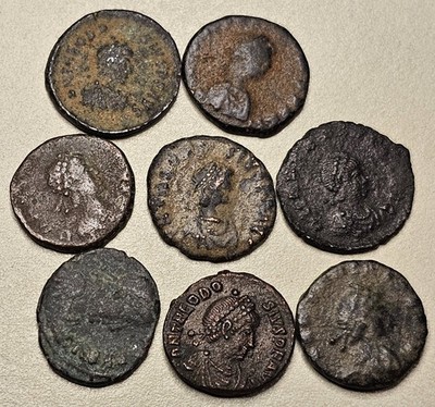 Lot of 8 Small Late roman Coins | eBay