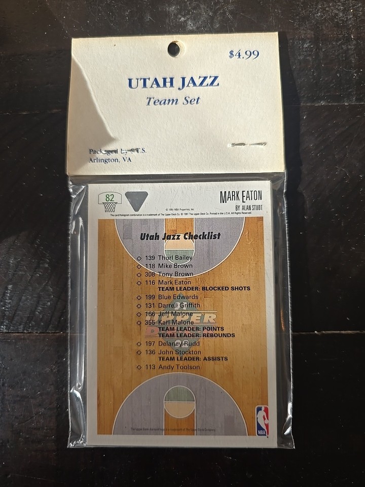 Vintage Utah Jazz NBA Team Set Sealed Upper Deck Era Trading Cards (STS ...