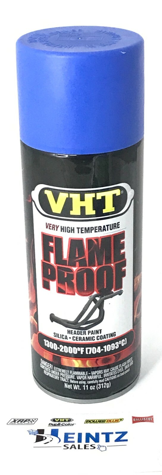 VHT SP110 High Temperature Flame Proof FLAT BLUE Header Spray Paint ...