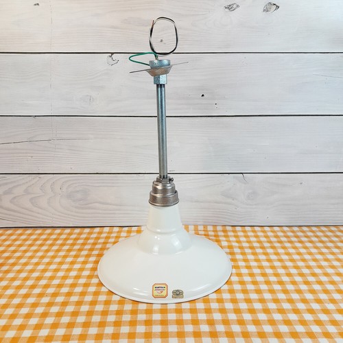 NOS 1940s Vintage Benjamin 14" Porcelain Light Farm Barn Industrial Gas ...