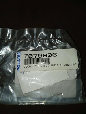 NEW OEM Polaris Sticker Decal 7079906 DECAL-OVERRIDE SWITCH,2WD,WHT (AC ...