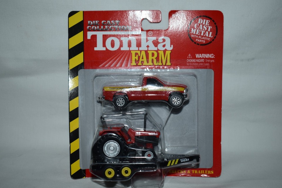 Tonka Farm 1:64 Ford Pickup W/ Tonka 88 Red Tractor & Trailer | eBay