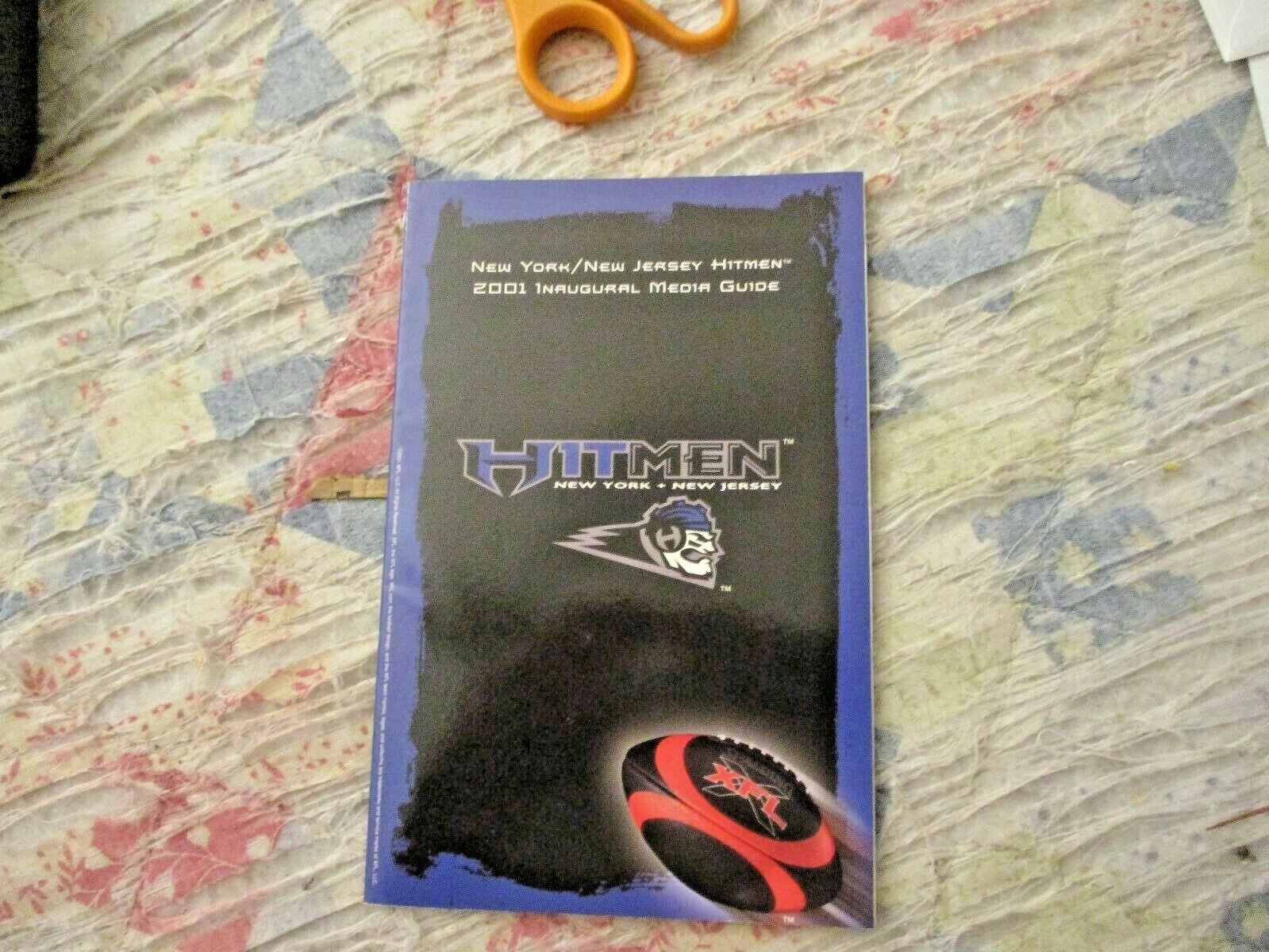 2001 NEW YORK/NEW JERSEY HITMEN MEDIA GUIDE Yearbook XFL Football ...
