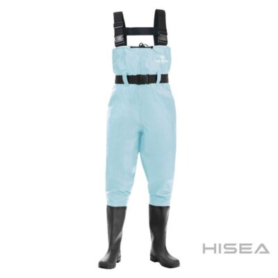 Fishingsir Blue 2-Ply Nylon PVC Waterproof Fishing Chest Waders (US Sz ...