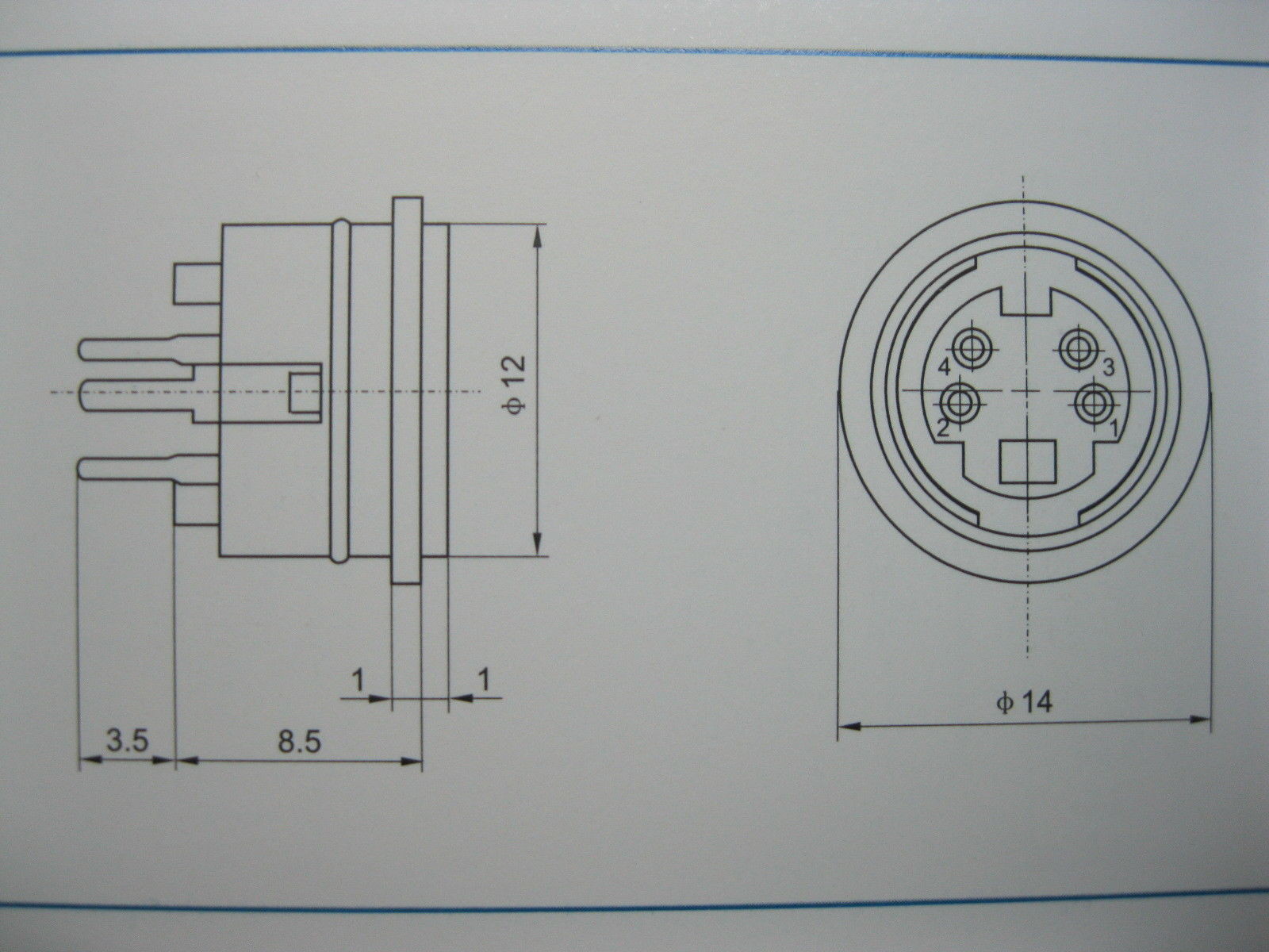 10 Pcs Mini 4 Pin Circular PCB Mount DIN Connector Snap and Lock ...