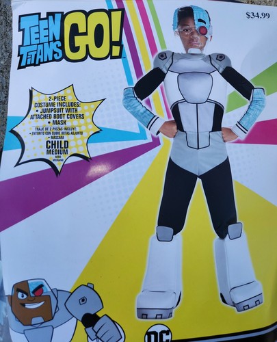 Child's Boys DC Teen Titans Go! Cyborg Deluxe Costume - Medium 8-10 | eBay