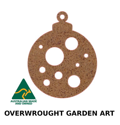 Christmas Bauble Decoration Large One Australian Made Rusty Garden Art ...