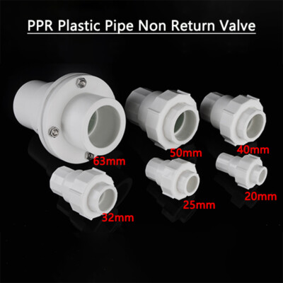 Non Return Valve PPR Plastic Pipe Check Shut-off One Way Fittings ...